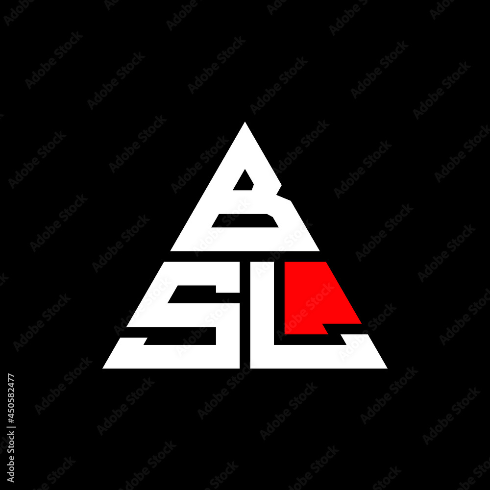 Vecteur Stock BSL triangle letter logo design with triangle shape. BSL ...