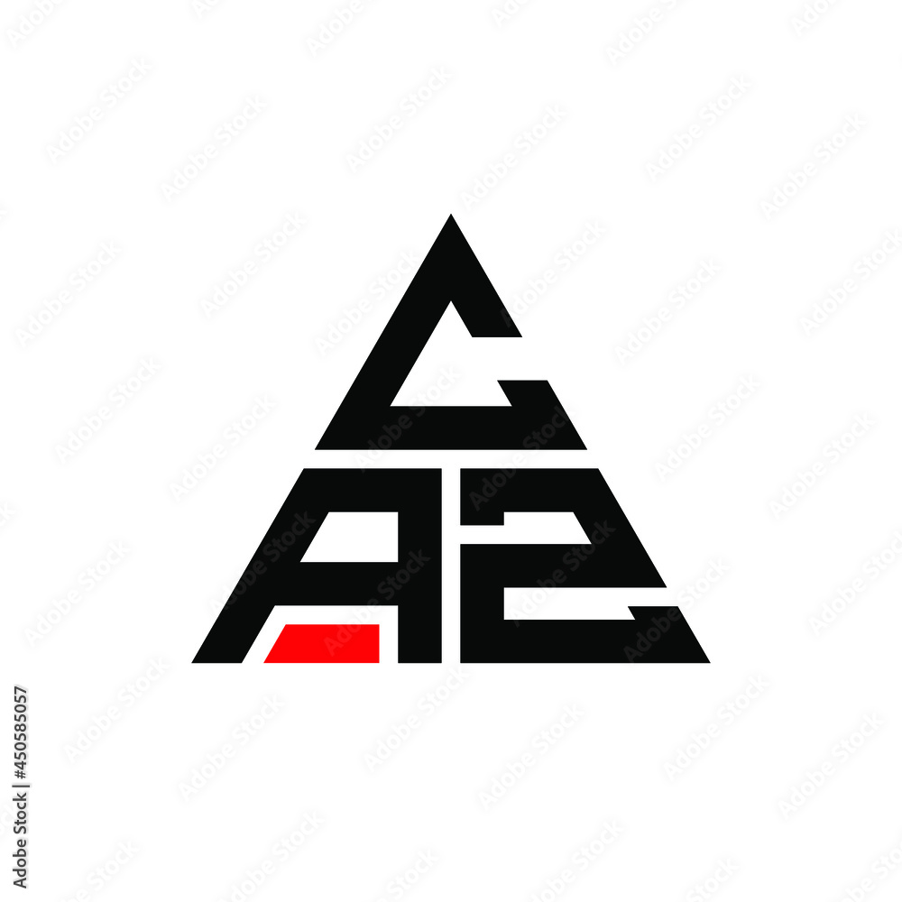 CAZ triangle letter logo design with triangle shape. CAZ triangle logo ...
