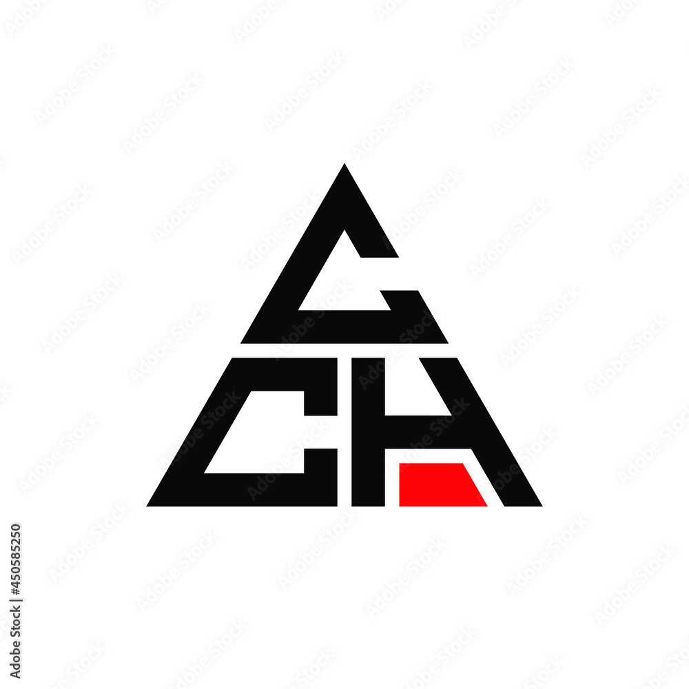 Vetor de CCH triangle letter logo design with triangle shape. CCH ...