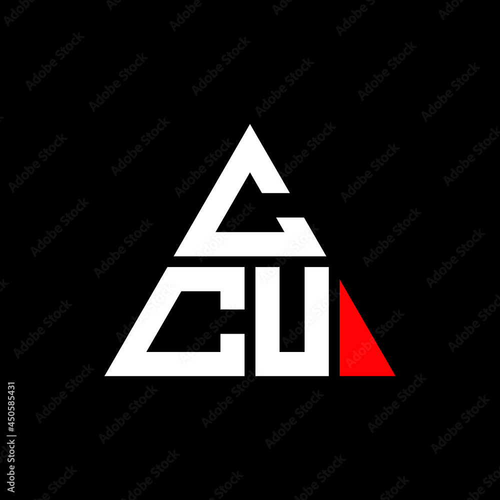 CCU triangle letter logo design with triangle shape. CCU triangle logo ...