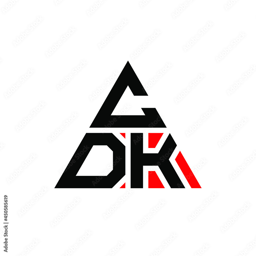 CDK triangle letter logo design with triangle shape. CDK triangle logo ...