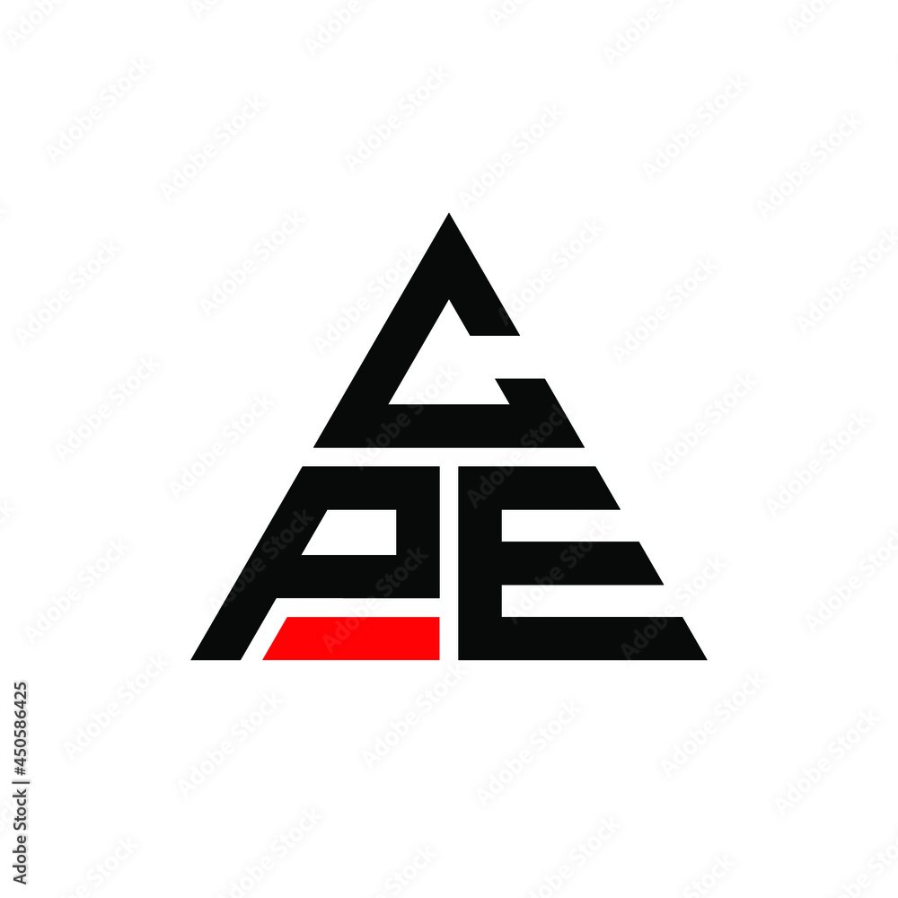 CPE triangle letter logo design with triangle shape. CPE triangle logo ...