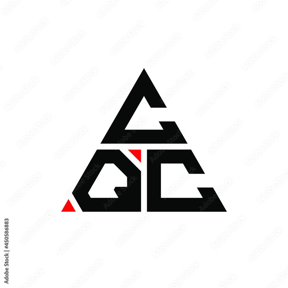 CQC triangle letter logo design with triangle shape. CQC triangle logo ...