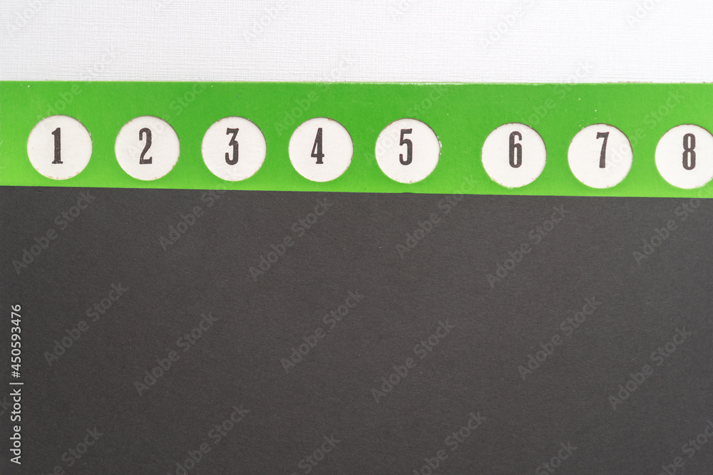 vintage game board with numbers 1 to 8 Stock Photo | Adobe Stock