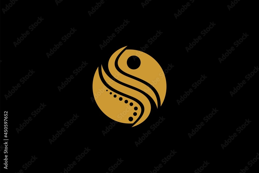 Pain logo design. Backbone medical care illustration symbol. Abstract ...