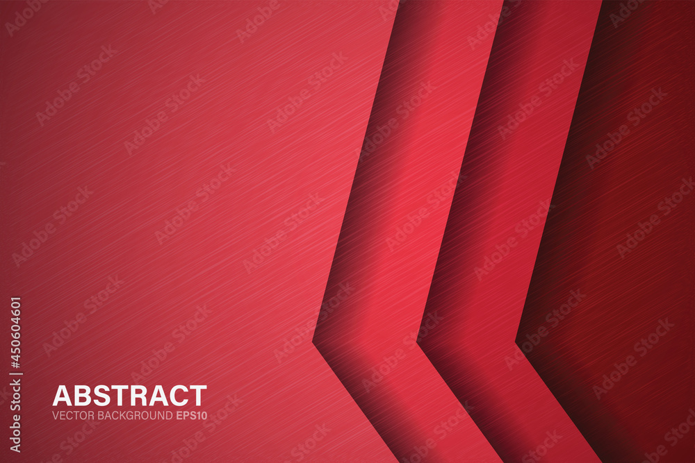 Dark red and red angle arrow overlap vector background on space for ...