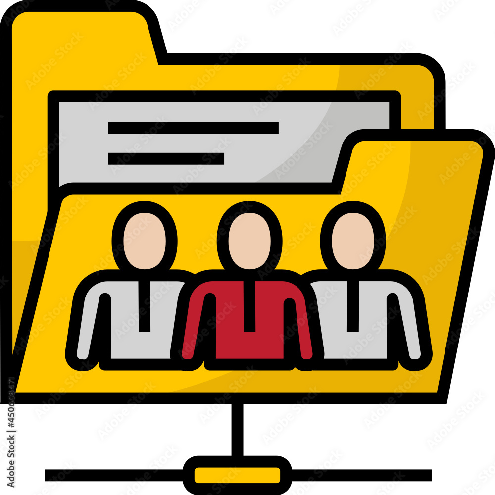 Shared folder icon. Technology concept icon style Stock Vector | Adobe ...