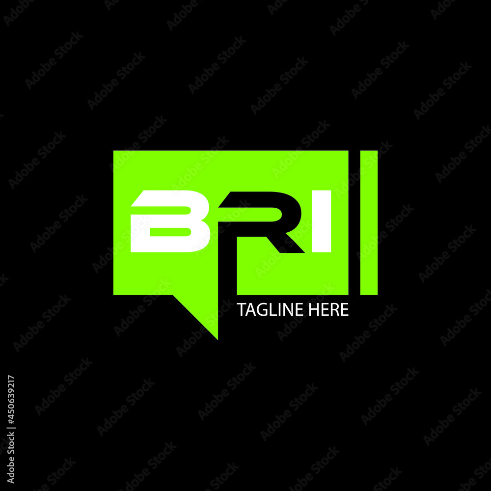 Vecteur Stock BRI letter logo design on black background.BRI creative ...