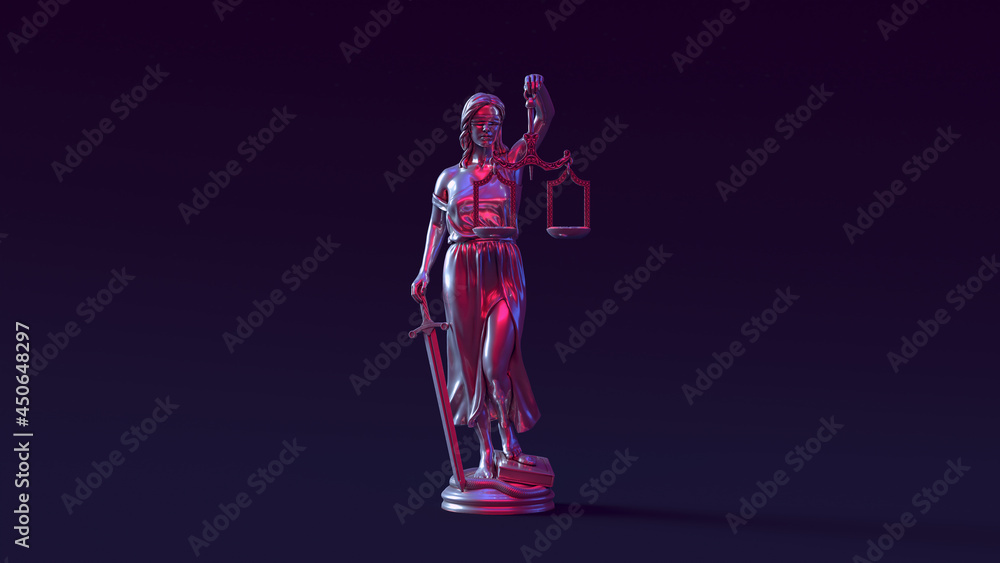 Silver Lady Justice Statue Antique Impartiality Judicial System Balance ...