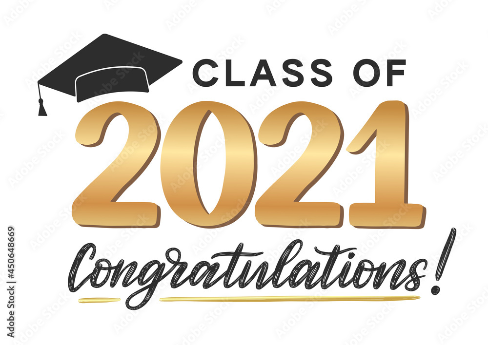 Congratulation graduates class of 2021 concept design. Congrats grad ...