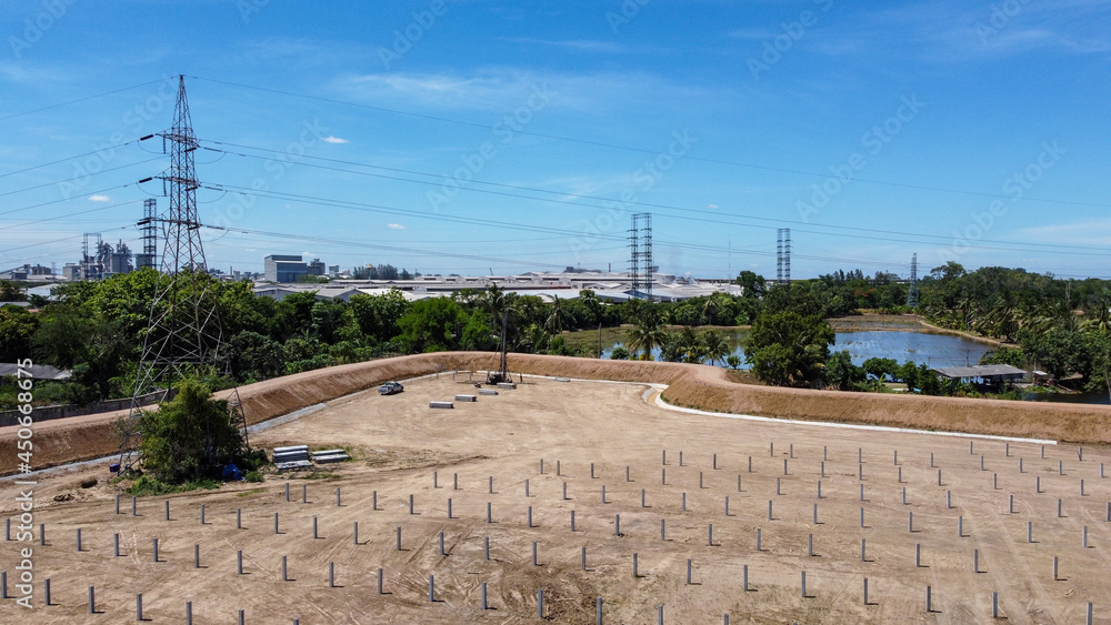 pile rig Equipment for installing piles in ground prepare for solar ...
