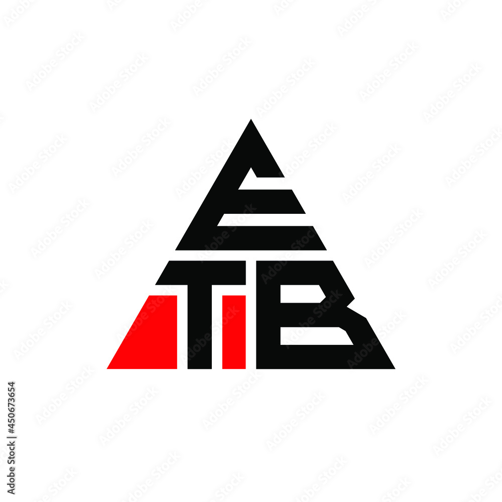 ETB triangle letter logo design with triangle shape. ETB triangle logo ...