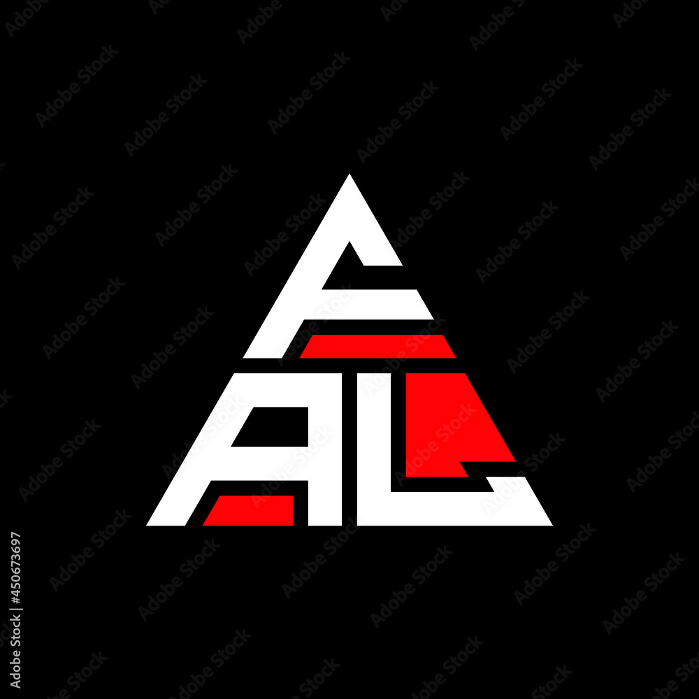 FAL triangle letter logo design with triangle shape. FAL triangle logo ...
