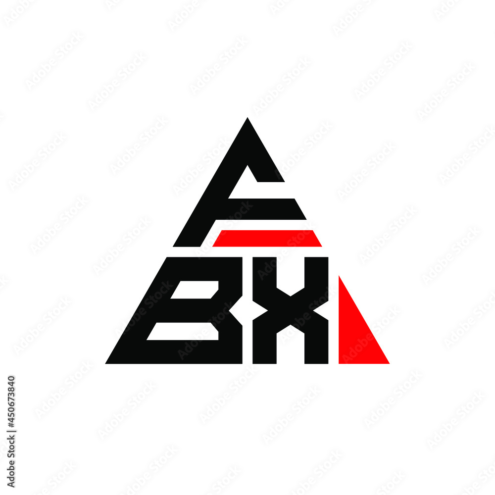 FBX triangle letter logo design with triangle shape. FBX triangle logo ...