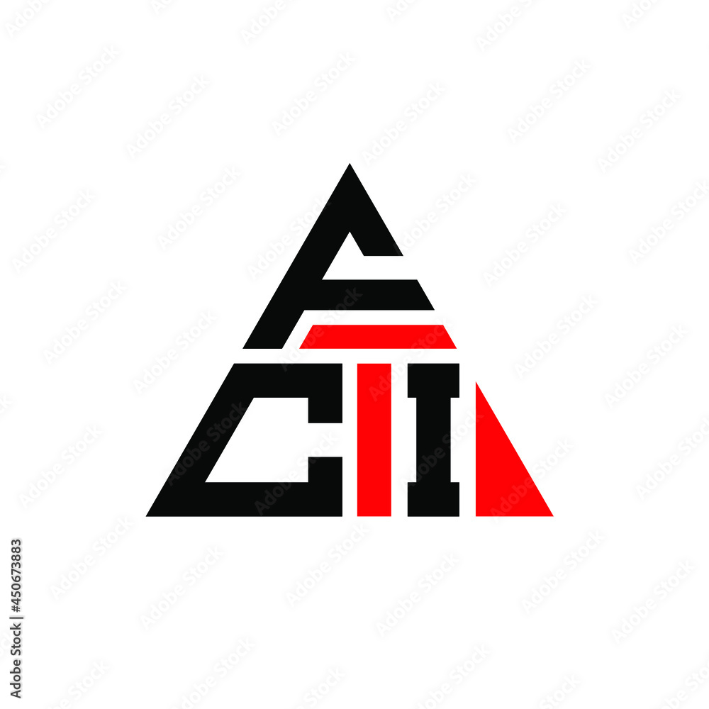 FCI triangle letter logo design with triangle shape. FCI triangle logo ...