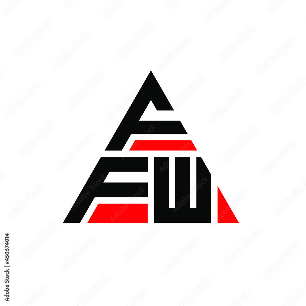 FFW triangle letter logo design with triangle shape. FFW triangle logo ...