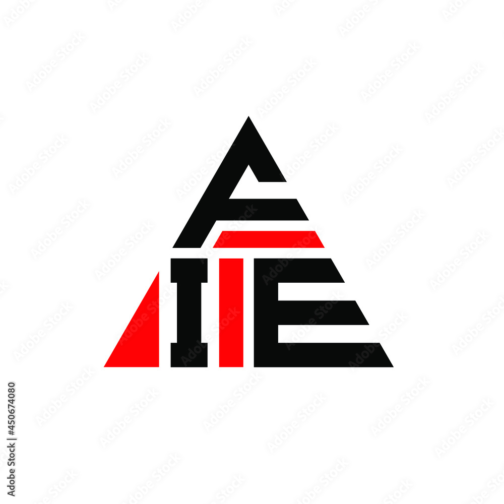 FIE triangle letter logo design with triangle shape. FIE triangle logo ...