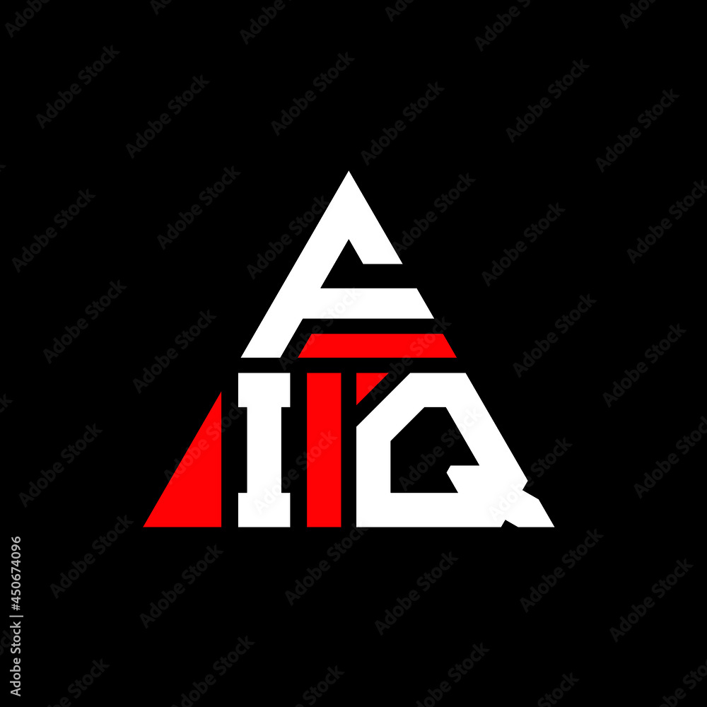 FIQ triangle letter logo design with triangle shape. FIQ triangle logo ...