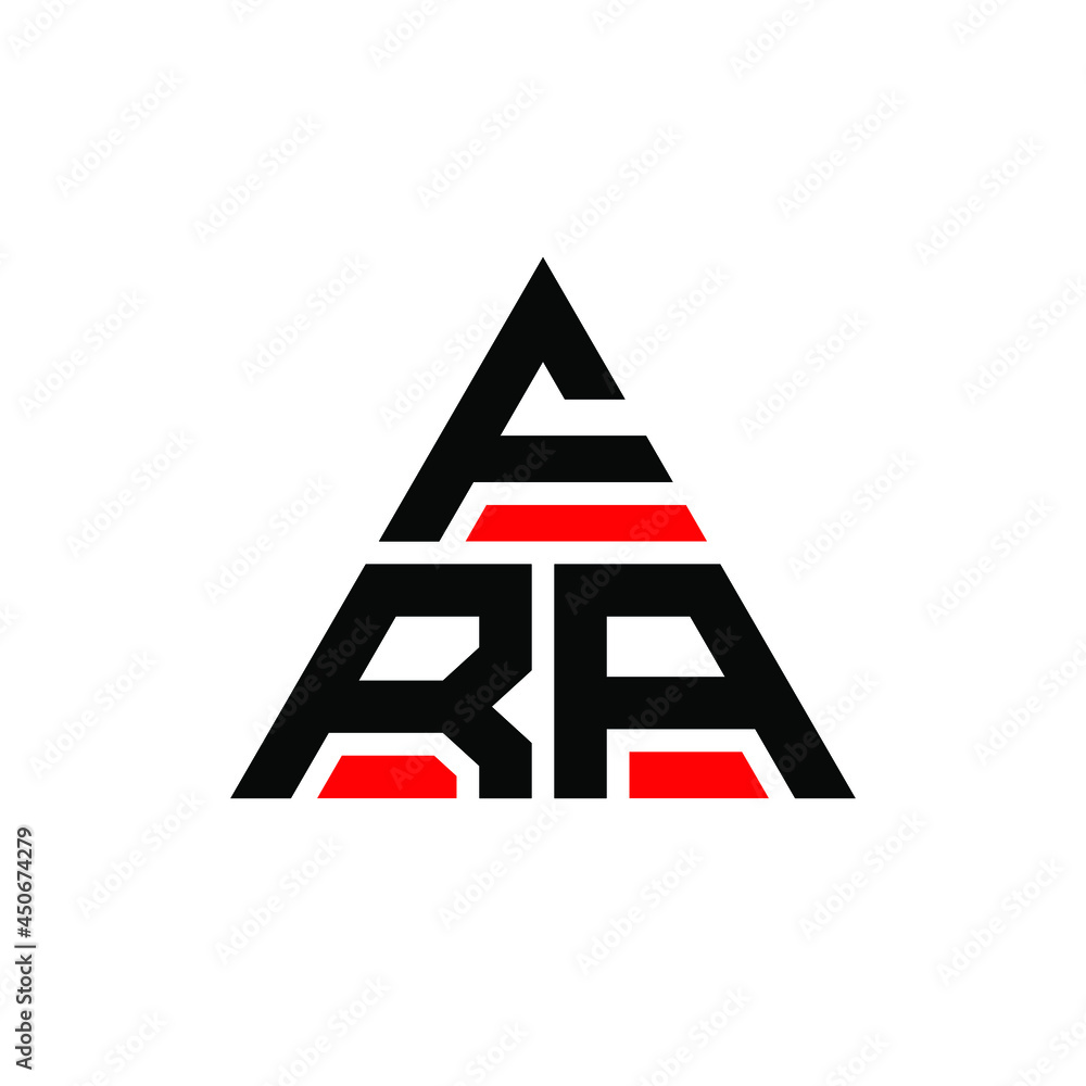 FRA triangle letter logo design with triangle shape. FRA triangle logo ...