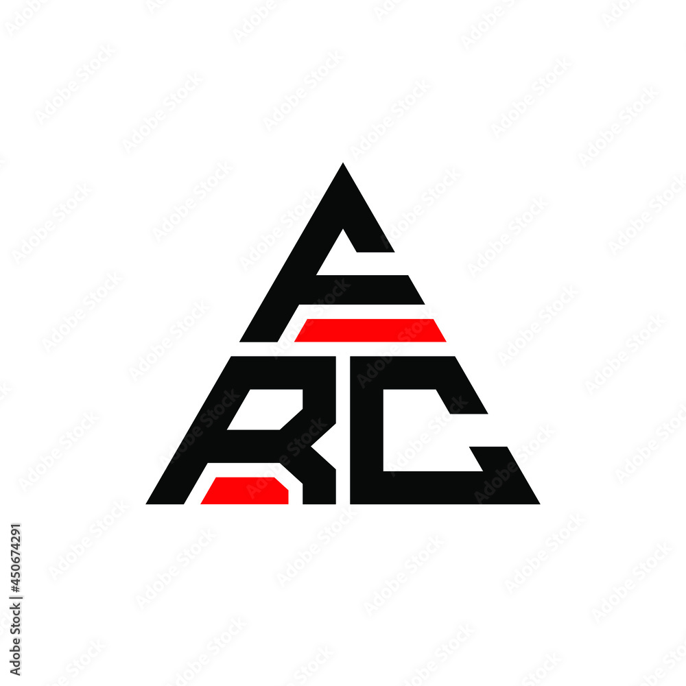 FRC triangle letter logo design with triangle shape. FRC triangle logo ...