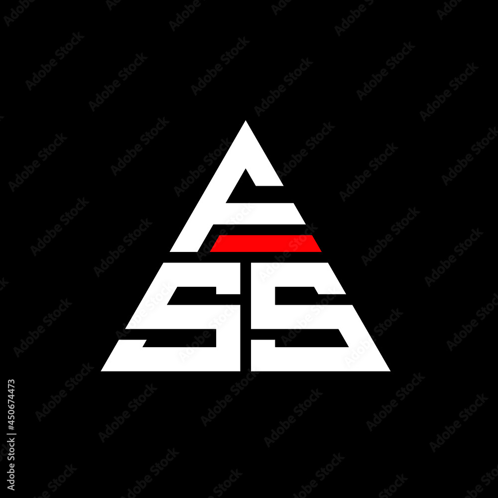 FSS triangle letter logo design with triangle shape. FSS triangle logo ...