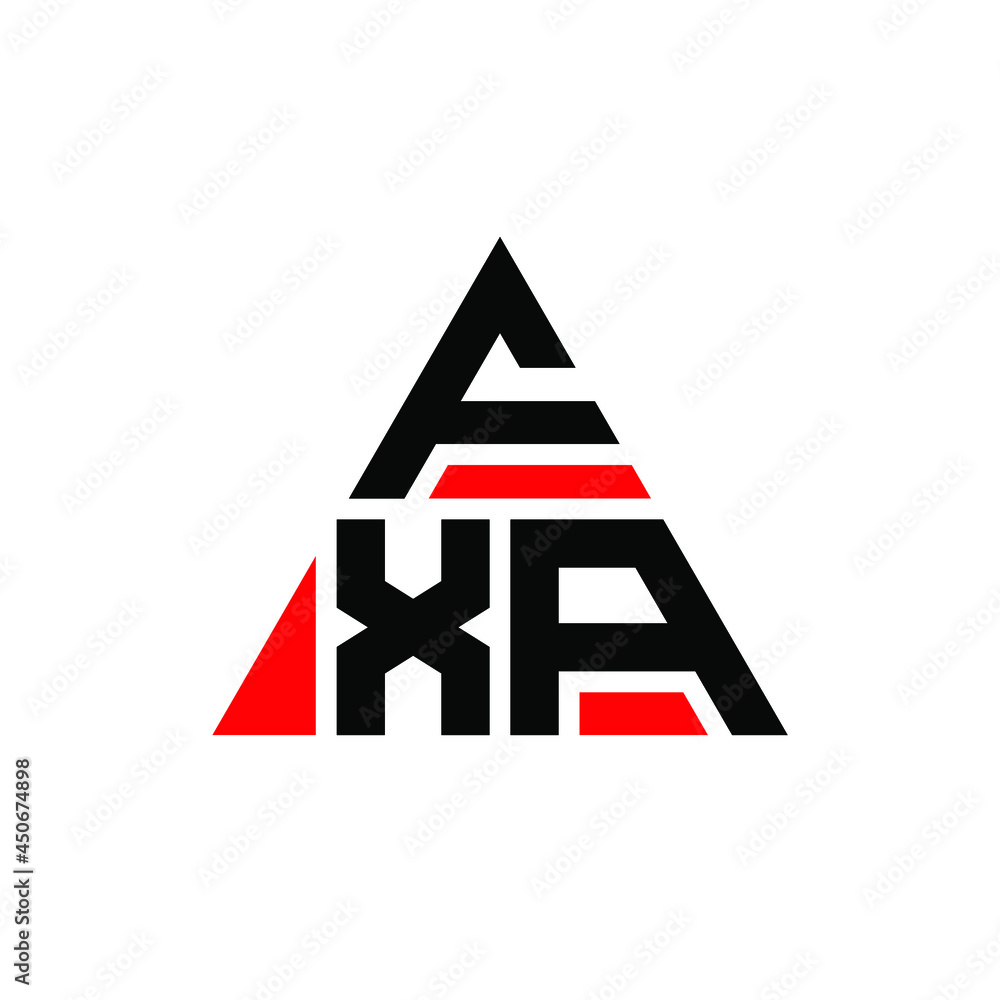 FXA triangle letter logo design with triangle shape. FXA triangle logo ...