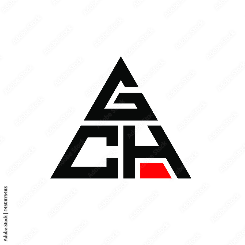 GCH triangle letter logo design with triangle shape. GCH triangle logo ...