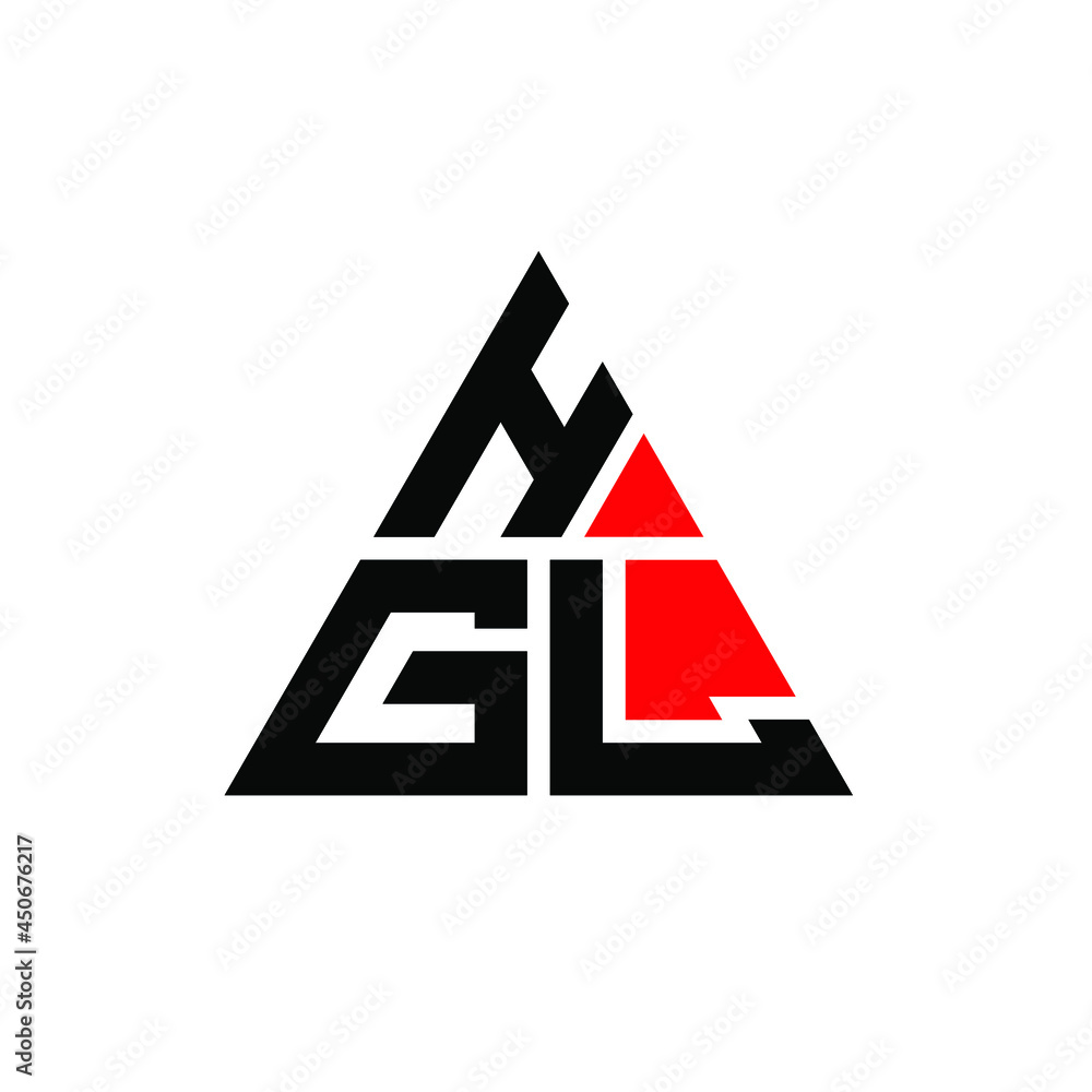 HGL triangle letter logo design with triangle shape. HGL triangle logo ...