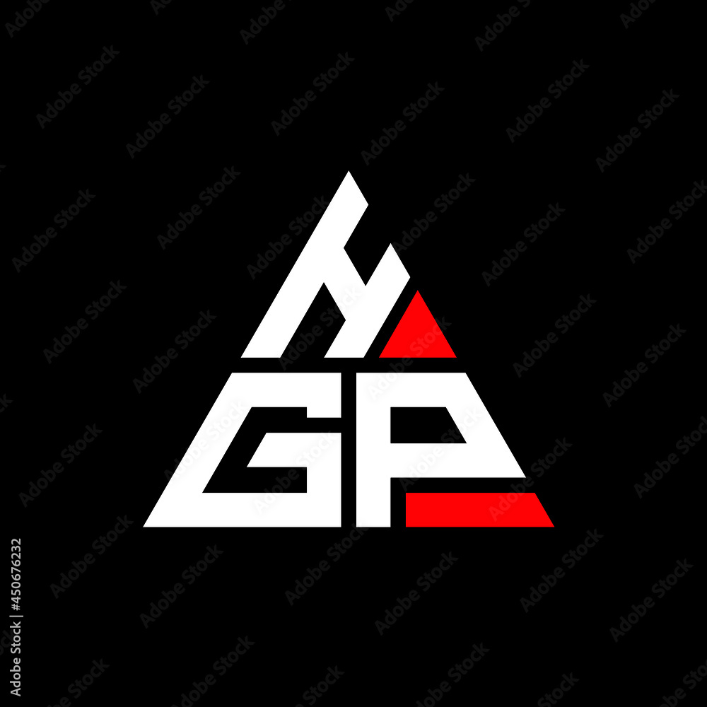 HGP triangle letter logo design with triangle shape. HGP triangle logo ...