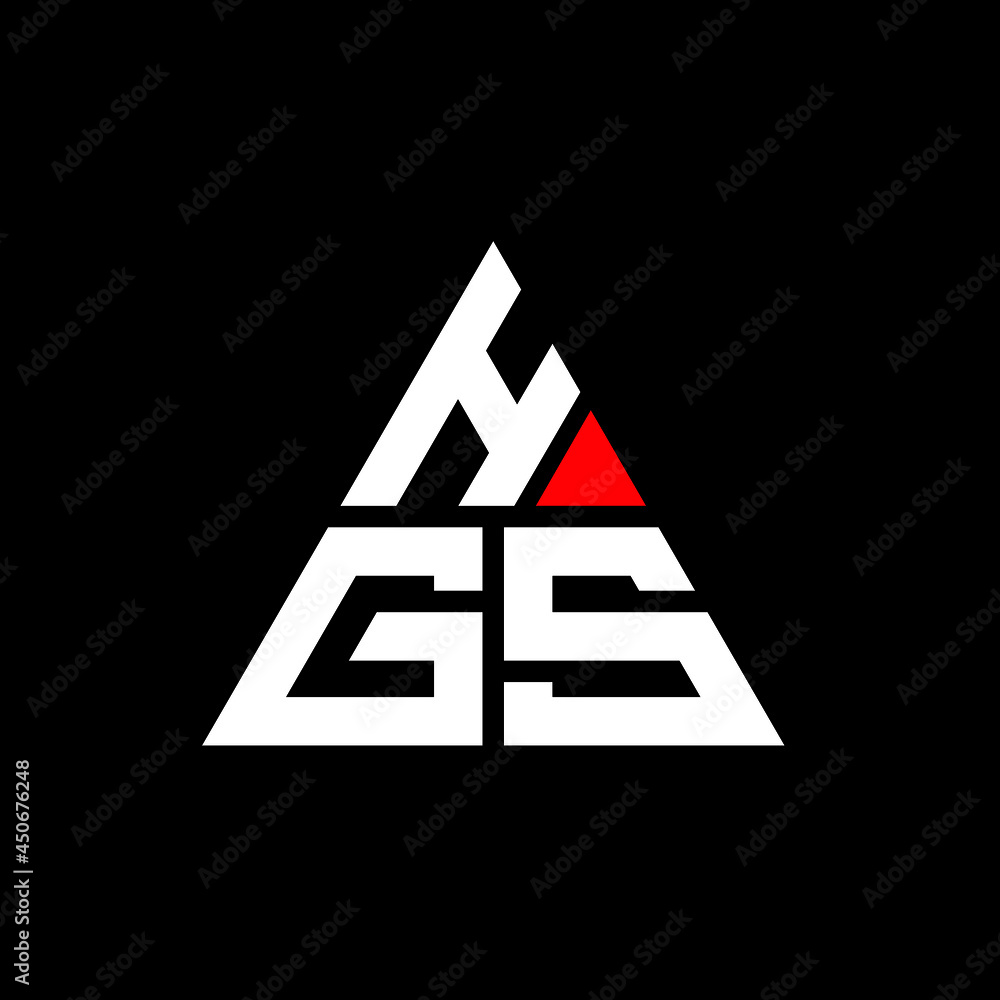Vecteur Stock HGS triangle letter logo design with triangle shape. HGS ...