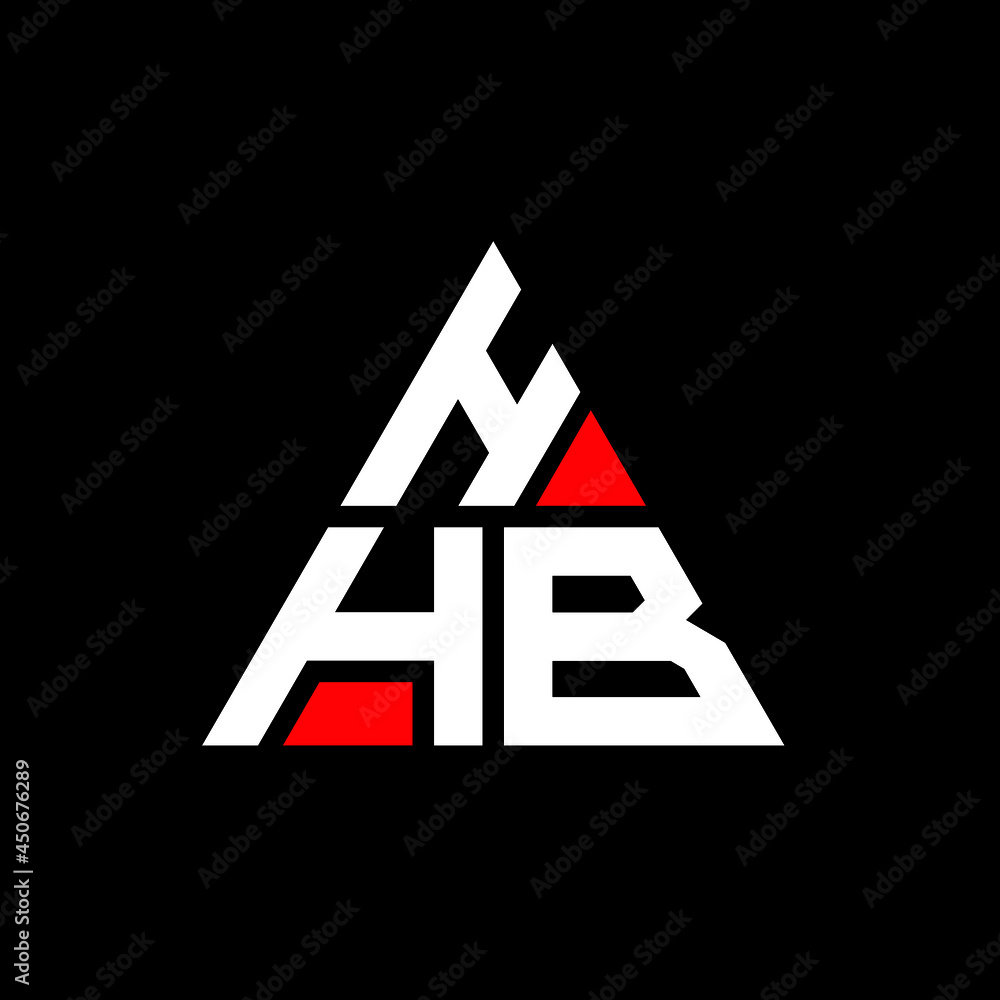 HHB triangle letter logo design with triangle shape. HHB triangle logo ...