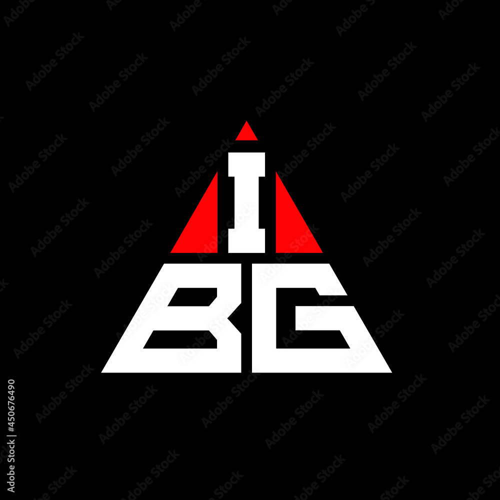 IBG triangle letter logo design with triangle shape. IBG triangle logo ...