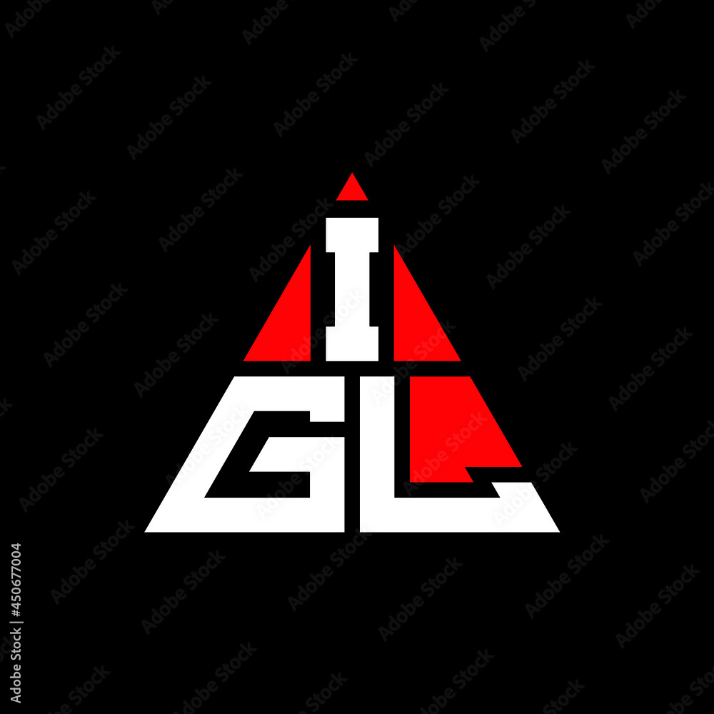 IGL triangle letter logo design with triangle shape. IGL triangle logo ...