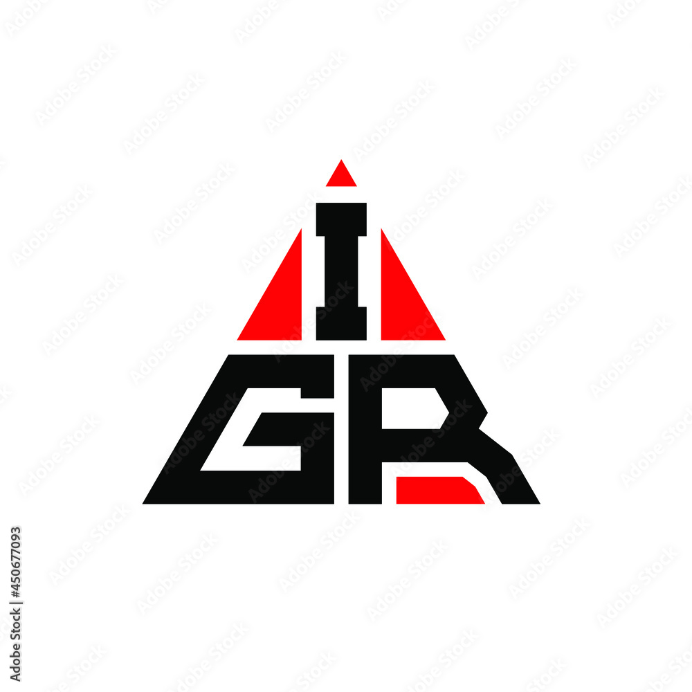 IGR triangle letter logo design with triangle shape. IGR triangle logo ...