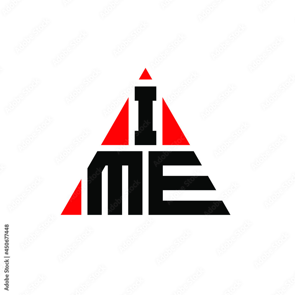 IME triangle letter logo design with triangle shape. IME triangle logo ...
