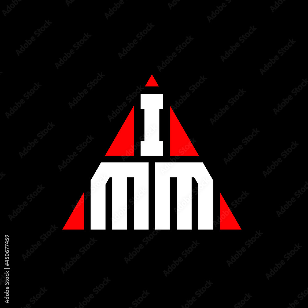 IMM triangle letter logo design with triangle shape. IMM triangle logo ...