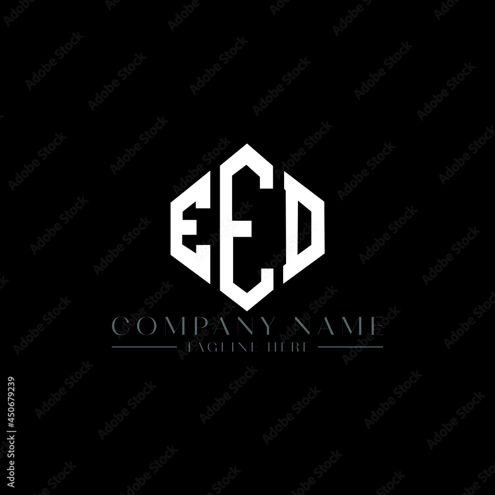 EED letter logo design with polygon shape. EED polygon logo monogram ...
