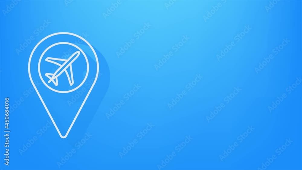 Airport pin for concept design. Pin point icon. Map symbol. Location ...