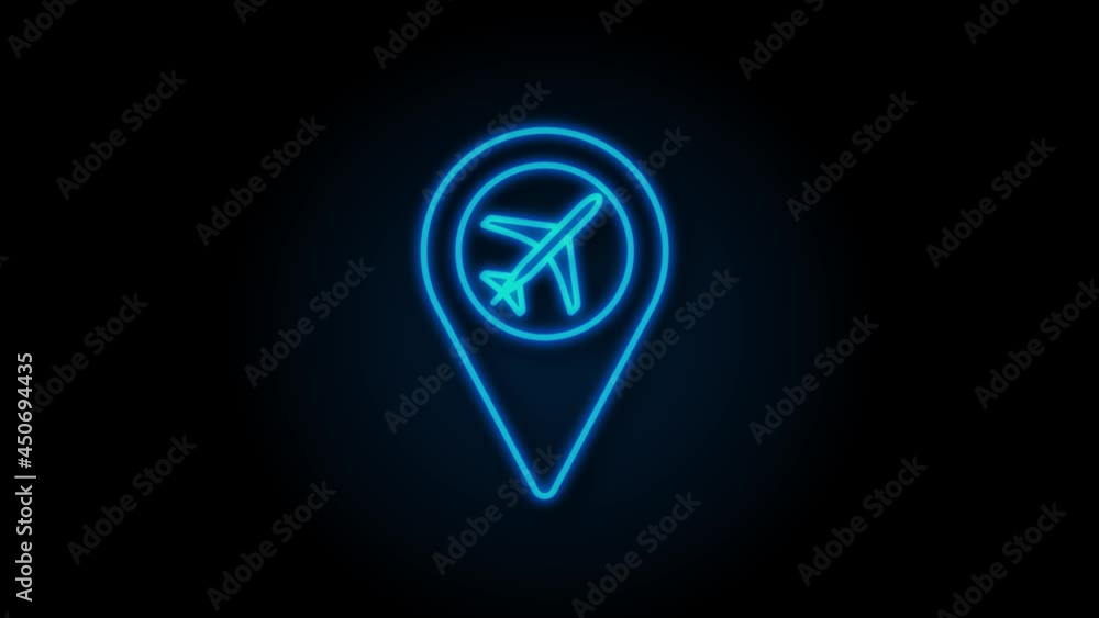 Airport pin for concept design. Pin point icon. Map symbol. Location ...