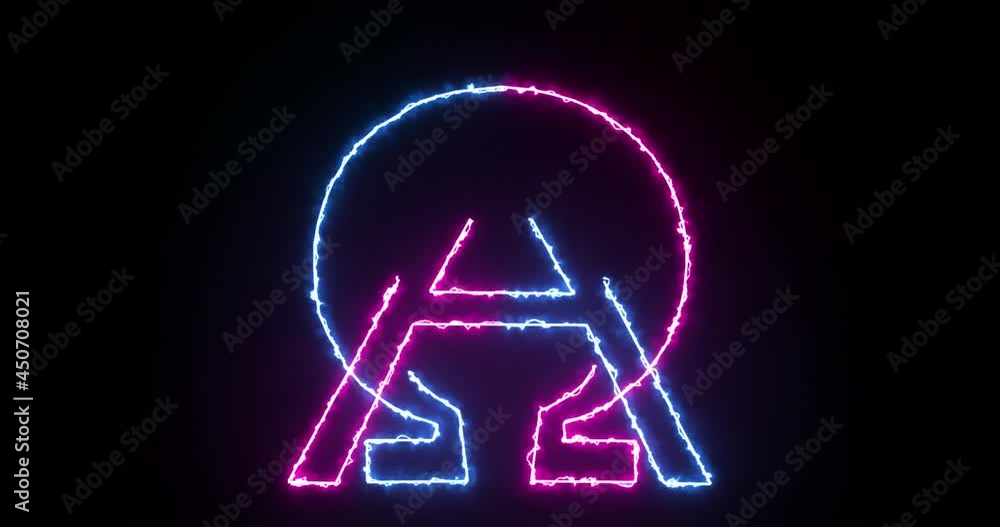 The alpha-channel.Animated Alpha and Omega symbol in red and blue ...