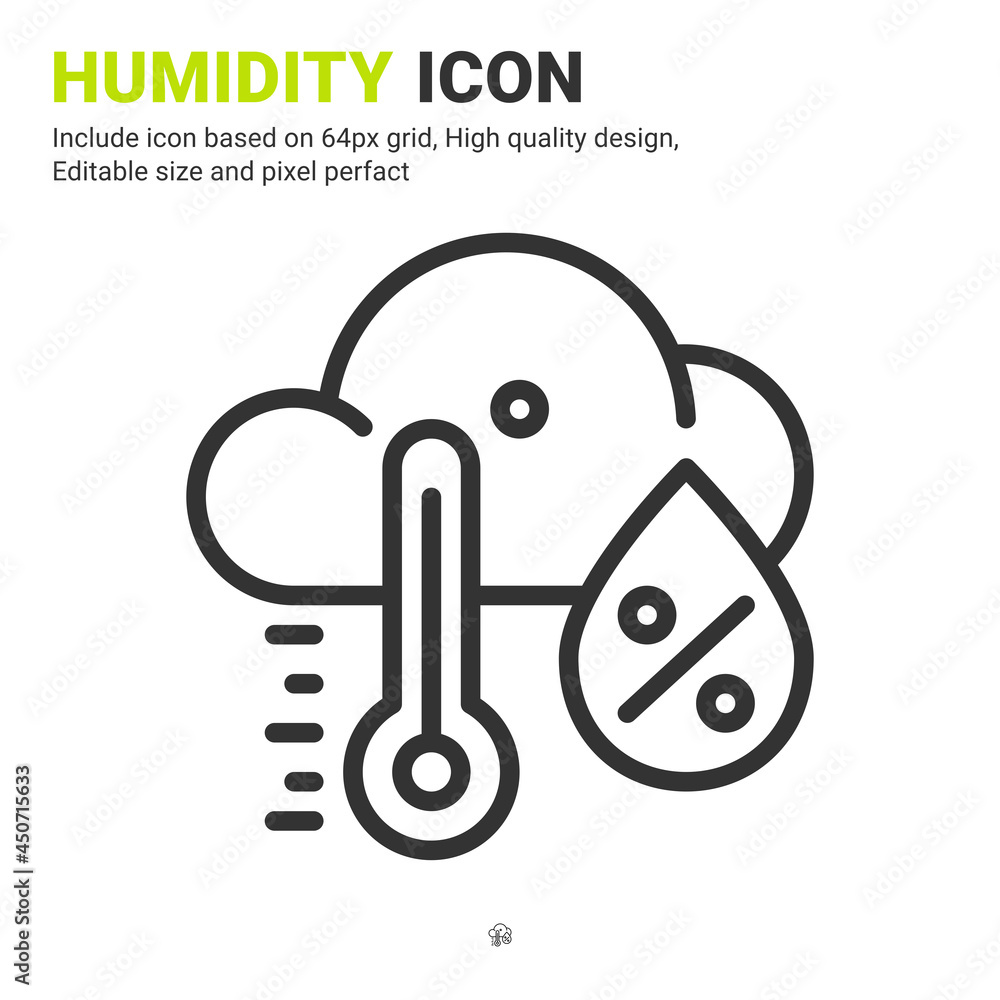 Humidity premium icon with multiple style isolated on white background ...