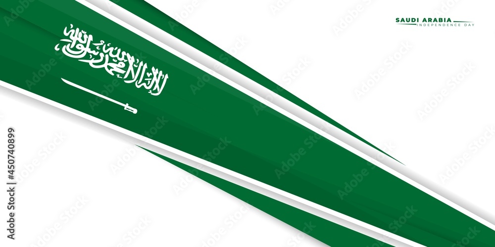 Black green Geometric background design with Saudi Arabia flag. Saudi ...