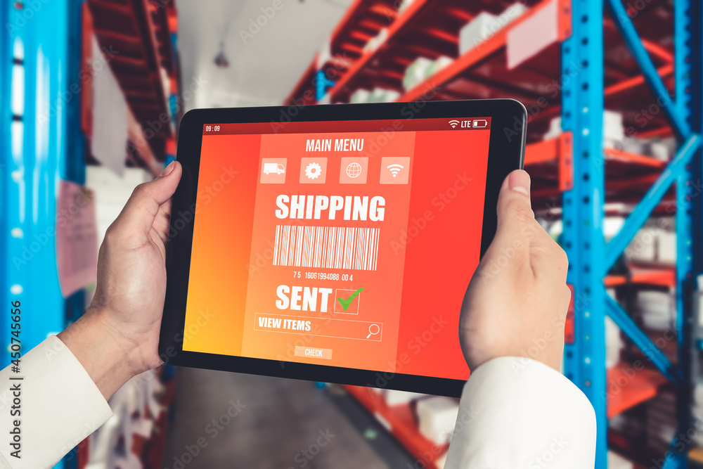 Warehouse management innovative software in computer for real time ...