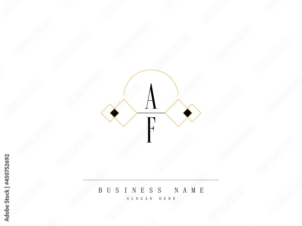 Letter AF Logo, Diamond af Logo Template with Creative Line Art Concept ...
