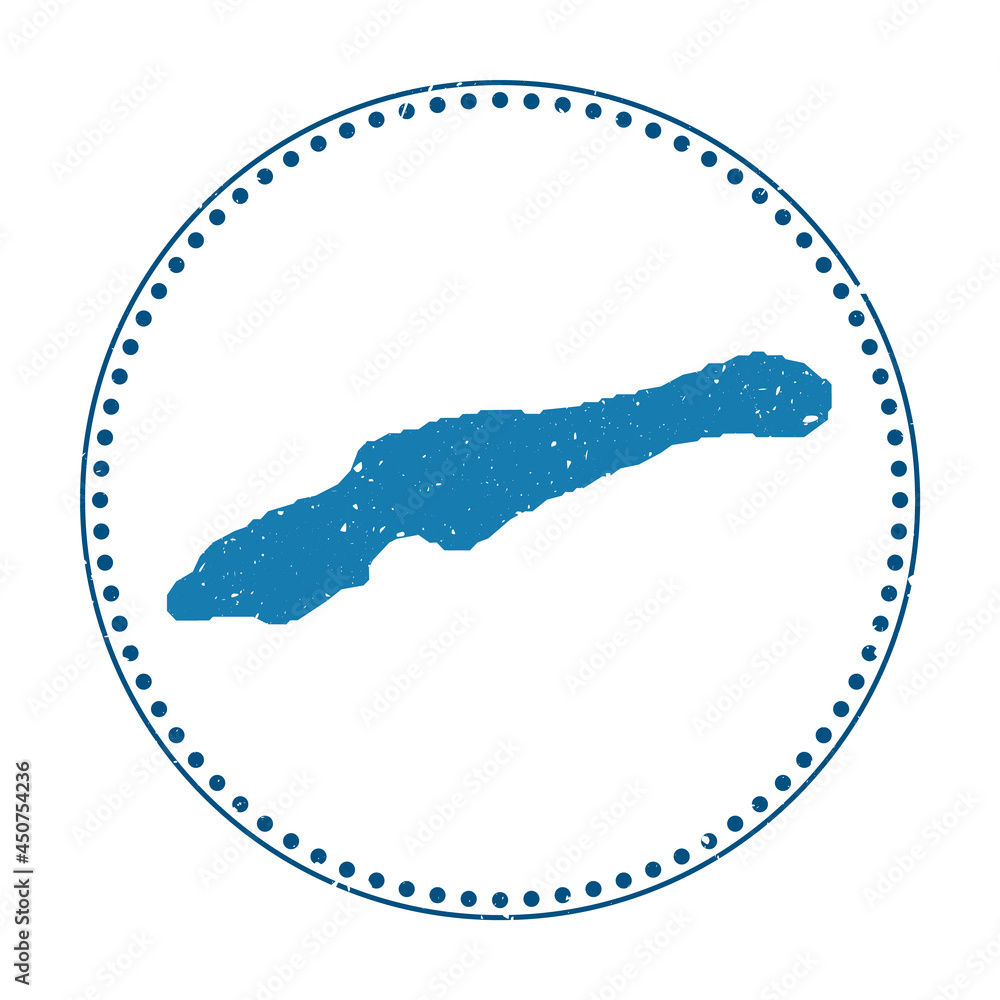 Little Cayman sticker. Travel rubber stamp with map of island, vector ...