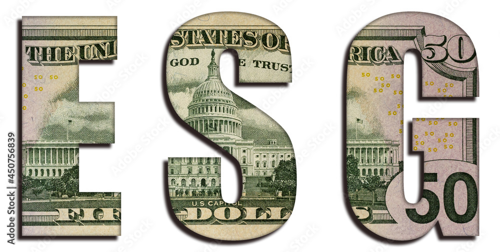 Environmental, Social, and Corporate Governance ESG Word 50 US Real ...