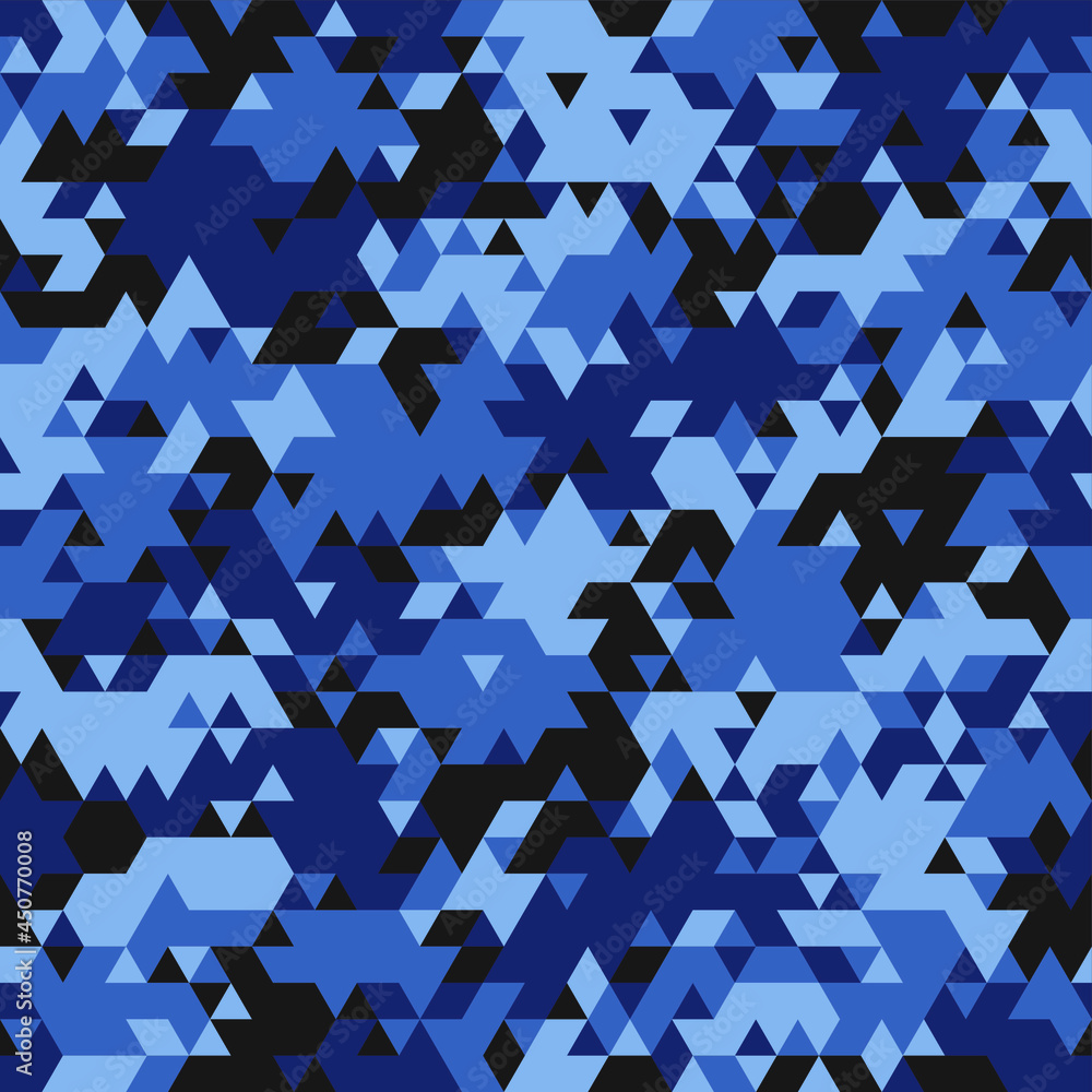 Triangle camouflage seamless pattern. Abstract modern geometric endless ...