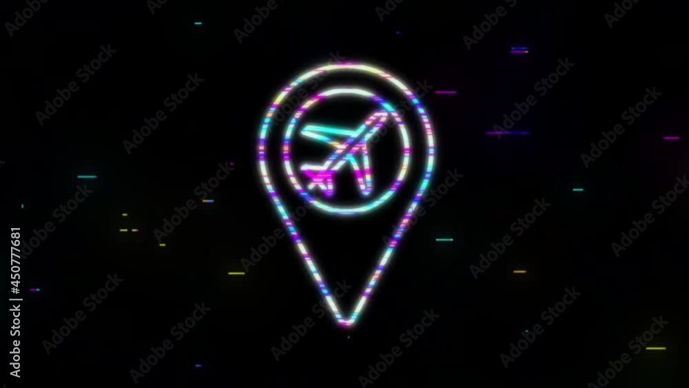 Airport pin for concept design. Pin point icon. Map symbol. Location ...