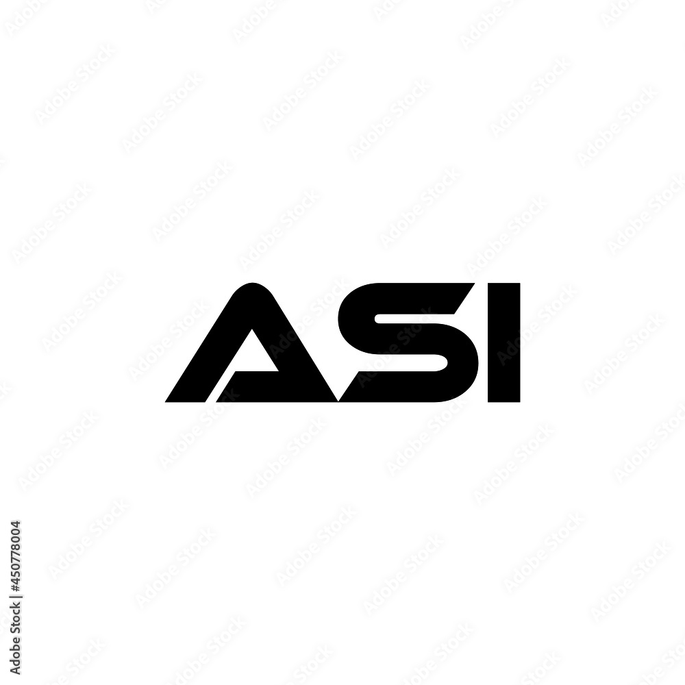 ASI letter logo design with white background in illustrator, vector ...