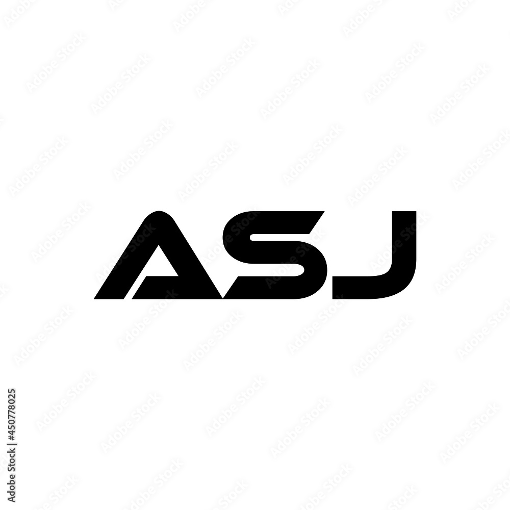 ASJ letter logo design with white background in illustrator, vector ...